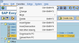 How To Add Favorites To Your SAP Menu