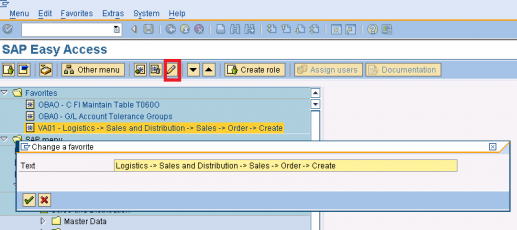 How To Add Favorites To Your SAP Menu